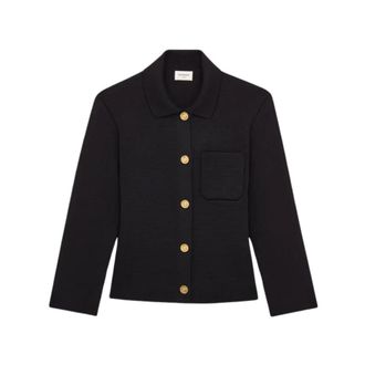 Saint Laurent SL H26 Jacke - - Knitwear - Damen - Schwarzk - M