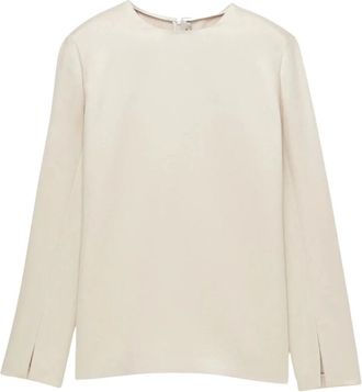 Carven Haut Manches Longues Coupe Droite - Femme - Tops - Beige - Taille: 38 FR