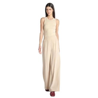 Joseph Femme, Pantalons, Beige, Taille: 38 FR Pantaloni in seta in satin