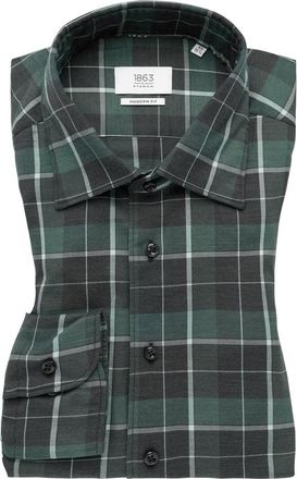 Eterna Softes Baumwollhemd mit Tartanmuster, Comfort Fit in
