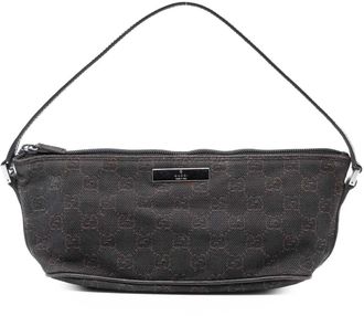 Gucci Hobo Bags - GG Denim Boat - Gr. unisize - in Braun - f&uuml;r Damen