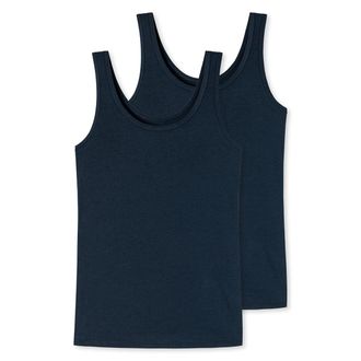 Uncover by Schiesser Damen - Tr&auml;gertop - 2er Pack (3XL Dunkelblau)