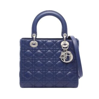 Dior Pre-owned Sac &agrave; main en cuir Lady Dior - Femme - Pre-owned - Bleu - Taille: ONE Size