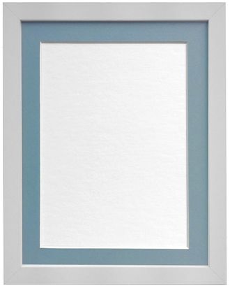 Frames by Post H7 Bilderrahmen 25 mm breit mit blauem Passepartout, A4, 25 x 15,2 cm