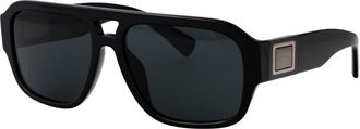 Dolce & Gabbana unisex, Accessoires, Noir, Taille: 58 MM Aviator Lunettes de soleil