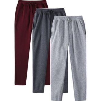 Generic 3er-Pack Jogginghose Herren Baumwolle, Modern Freizeithose Herren Lang,Sommer Hosen Stretch mit Gummizug Leichte Trainingshose Baggy Sporthose Bequem 