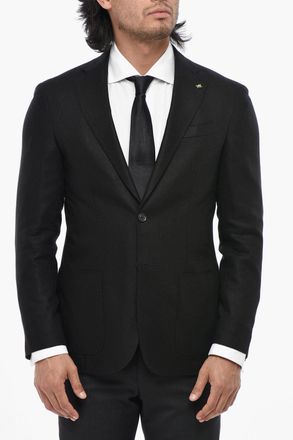 Corneliani CC COLLECTION Ungef&uuml;tterter Blazer REFINED aus Seiden-Twill Corneliani