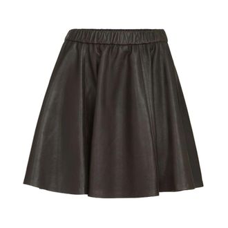 Brunello Cucinelli Ausgestellter Nappalederrock - - Skirts - Damen - Braun - S