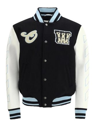 Off-white Manteau En Cuir - Noir