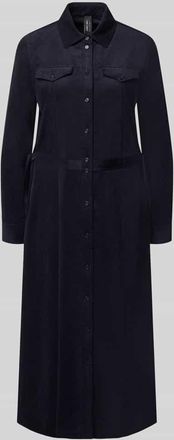 Marc Cain Regular Fit Midikleid aus Baumwoll-Mix in Cord-Optik