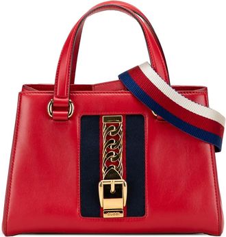 Gucci sac à main Sylvie Web en cuir (2000-2015) - Rouge