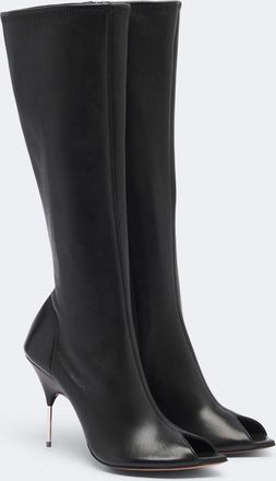 Amina Muaddi Bottes Bruna en cuir