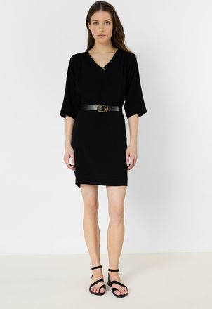 Gerard Darel Robe courte en microfibre avec col en V - RAYSA - Noir