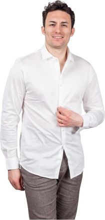 Gran Sasso Homme, Chemises, Blanc, Taille: XL Jersey Piqu&eacute; Sport Shirt