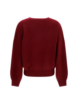 Lisa Yang Womens Veira Sweater Deep Plum Kashmir-Capra Hircus Kashmir/capra