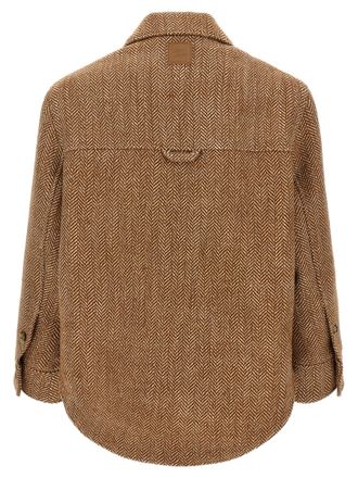 Ami Chevron Virgin Wool Overshirt - Brown
