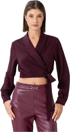 Kocca Femme, Blouses et Chemises, Rouge, Taille: 40 FR Haut Court Crois&eacute;