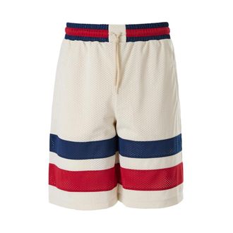 Gucci Creme Logo Shorts Italien Exklusiv - - Shorts - Herren - Mehrfarbig - M