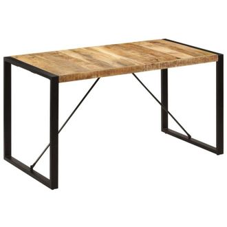 vidaXL Table de salle &agrave; manger 140x70x75 cm Bois de manguier massif