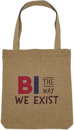 Fabulous Sac Shopping Tote Bag Aspect Lin - Bi The way We Exist LGBTQ+ Gay Lesbien Bi Trans - Sac de Courses Toile Epaisse 360g Beige Naturel Cabas Port&eacute; Epaul