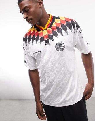 adidas adidas Football - Allemagne 94 - Maillot r&eacute;tro &agrave; imprim&eacute; - Blanc