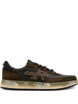 Premiata NOUS 7725 Sneakers mit Applikation - Gr&uuml;n