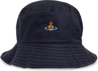 Vivienne Westwood unisex, Accessoires, Bleu, Taille: M Bucket Hat With Logo