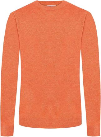 Tom Rusborg Weicher Rundhalspullover aus Merinowolle und Kaschmiranteil in
