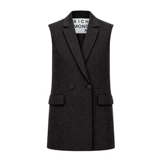 John Richmond Taillierter Blazer mit Mikro-Applikationen - - Suits - Damen - Schwarzk - M