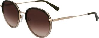 Longchamp Femme, Accessoires, Jaune, Taille: 52 MM Lunettes de soleil rondes