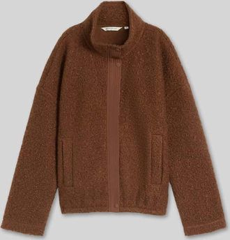 Tom Tailor Regular Fit Teddyjacke mit hohem Stehkragen