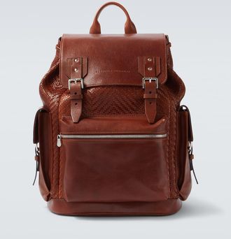 Brunello Cucinelli Rucksack City aus Leder