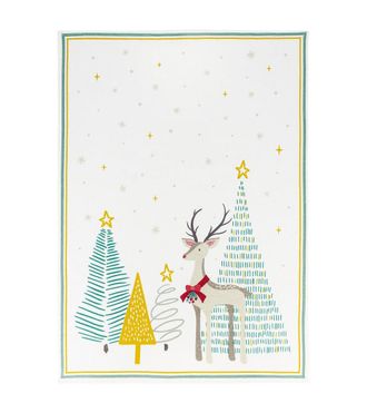 Kracht Kracht: Geschirrt&uuml;cher aus Halbleinen, Sternenhimmel, 2er Pack, 50x70 cm