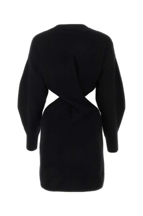 Alexander McQueen Womens Black Wool Blend Dress Exterior: Cashmere Abiti