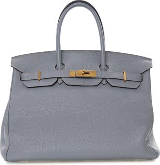 Herm&egrave;s Beu Lin Togo Birkin Retourne 35