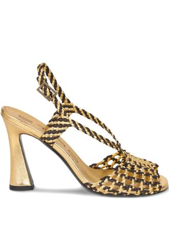 Etro sandales à design tressé 90 mm - Or