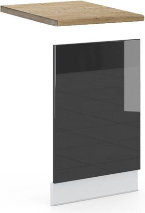 Vicco Frontblende Fame-Line, Anthrazit Hochglanz, 45 cm, ap Eiche