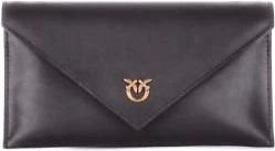 Pinko Pinko, Femme, Accessoires, Noir, Taille: ONE Size Flat Mini Wallet On Chain