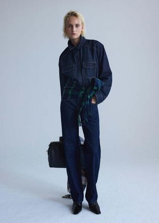 Mango Jeanshemd mit Pattentaschen blau - Damen - XS - MANGO