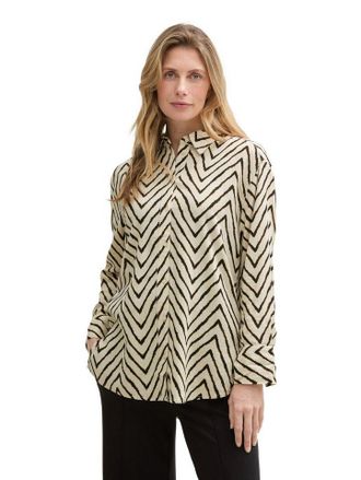Tom Tailor Langarmbluse mit Zick-Zack-Muster
