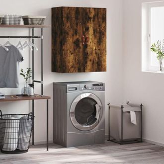 vidaXL Armoire murale chêne fumé 69,5x34x90 cm vidaXL