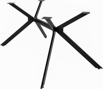 Clp Pieds de Table Cascada I Pied de Table pour projets DIY I Acier laqu&eacute; &eacute;poxy, Couleur:Noir, Taille:S