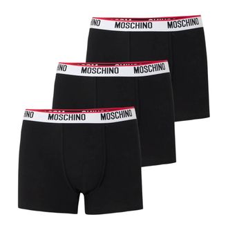Moschino Homme, Sous-v&ecirc;tements, Noir, Taille: XL Logo Band Set of 3 Boxers