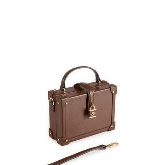 Karl Lagerfeld Sac &agrave; main forme coffre en cuir