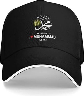 Generic Casquette dHomme, Casquette de Baseball de I Love Muhammad, Casquettes Hip hop d&eacute;contract&eacute;es, Cadeau de Casquette &agrave; Snapback pour Adolescents d&eacute;t&eacute; Uni