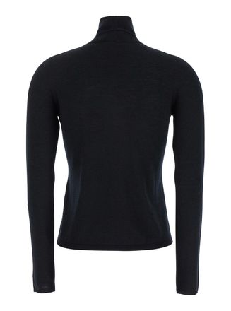 Max Mara Womens Adda Black High Neck Cashmere Sweater Tops Top
