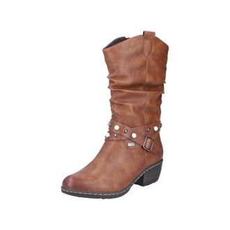 Rieker Damen Halblange Stiefel 93776-24 braun Gr. 36