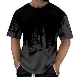 Generic T-shirt d&eacute;t&eacute; &agrave; manches courtes pour homme imprim&eacute; 3D 2026, Noir, 3XL
