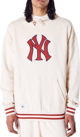 New Era MLB New York Yankees Rib Infill Oversized Hoodie Creme L