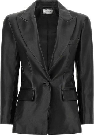 Balmain Blouson En Cuir - Noir